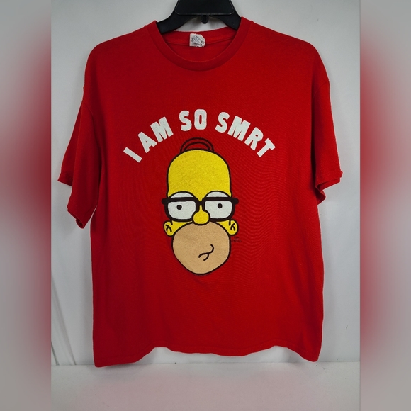 Shirts | The Simpsons I Am So Smrt Homer Simpson Tshirt Size Xl Red ...
